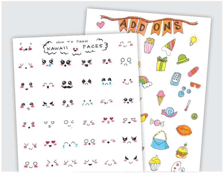 Kawaii Faces and Add-Ons - Art With Trista